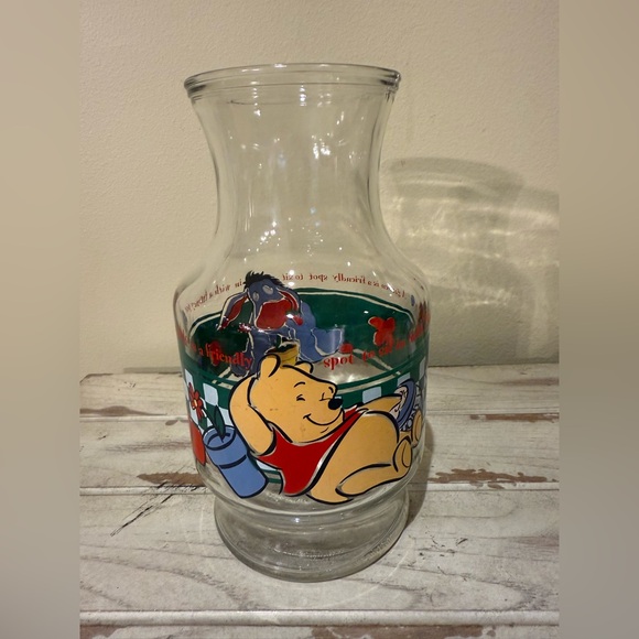 Dining | Vintage Disney Winnie The Pooh And Eeyore Glass Vase Pitcher ...